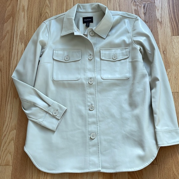 Tribal | Jackets & Coats | Nwt Tribal 5th Anniversary Pleather Shacket ...